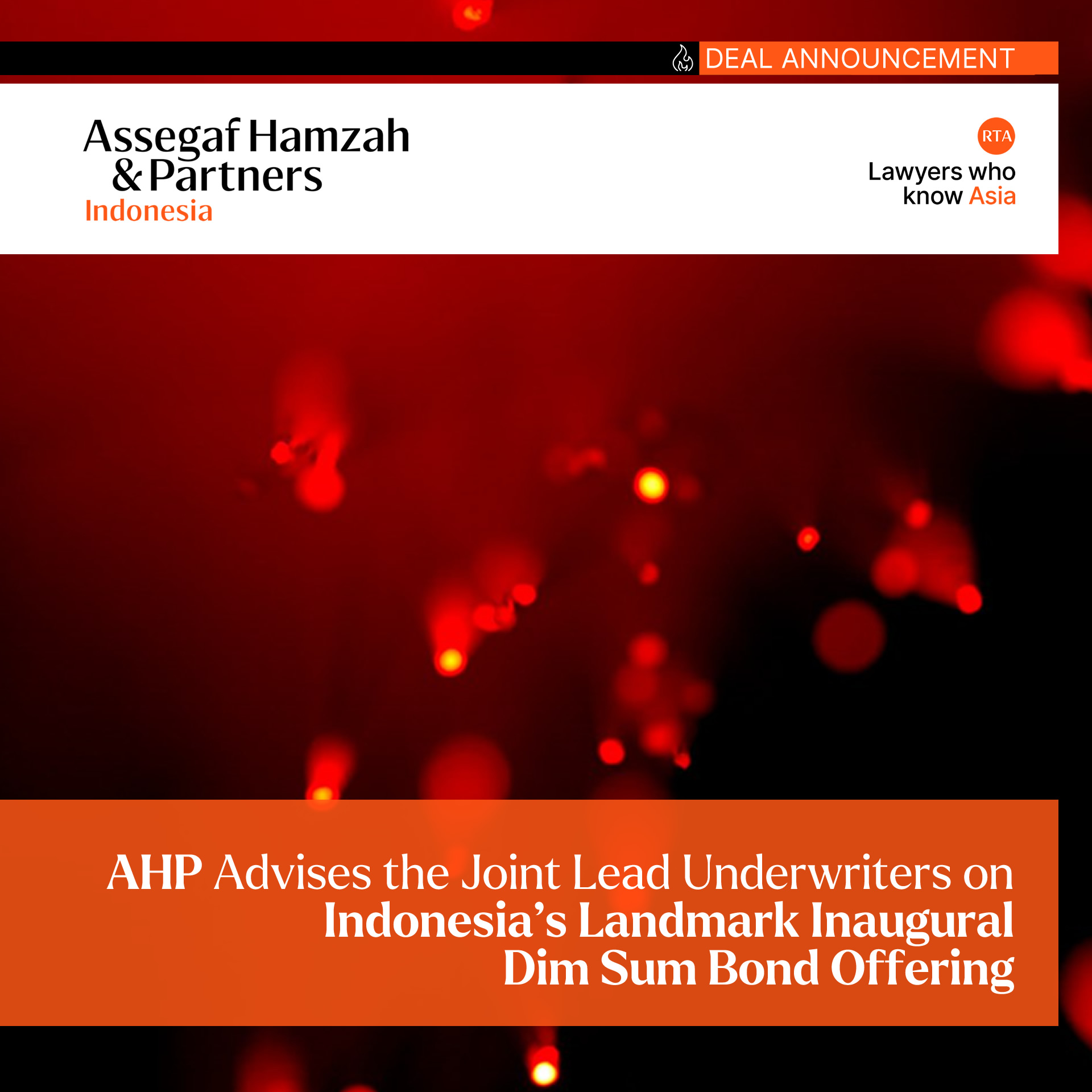 AHP Advises the Joint Lead Underwriters on Indonesia’s Landmark ...